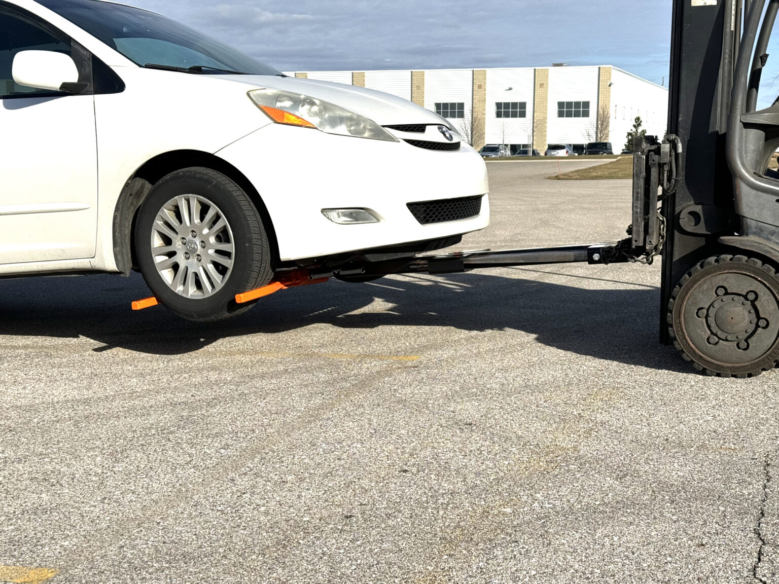 Forklift Wrecker® - Move Cars with Just a Forklift - Wheel Lift Attachment